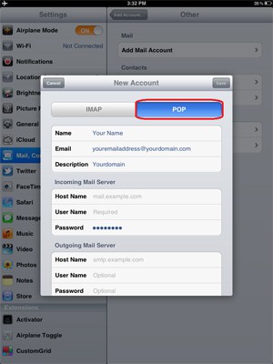 Add an email account on your iPad - myunWired